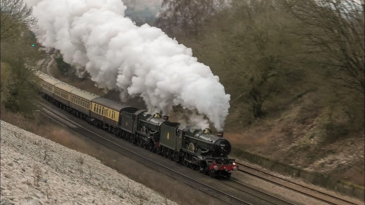 GWR 5043 & 7029 Thunder Over Hatton Bank At 62mph ! - YouTube