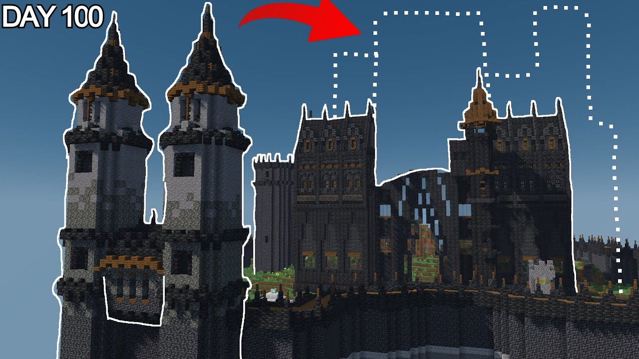 Building my BIGGEST build ever in survival Minecraft! - YouTube