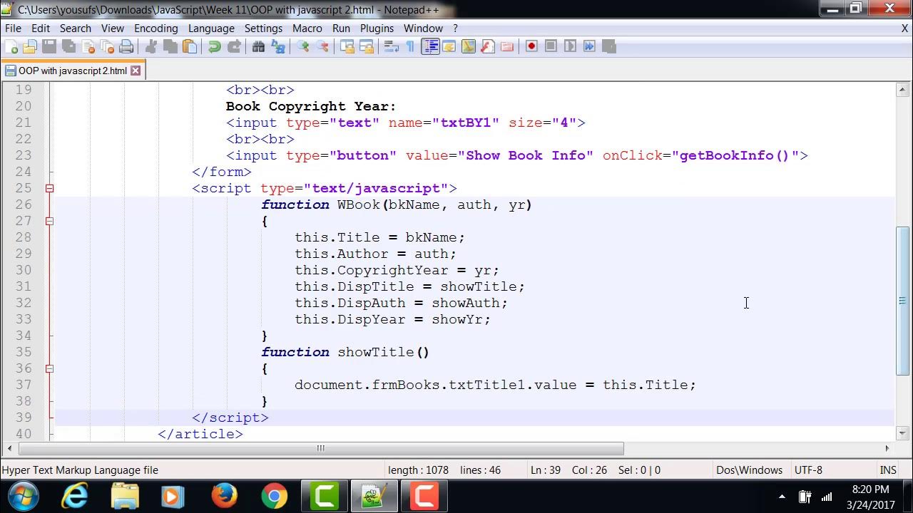 JavaScript - Object Oriented Programming - Getters and Constructor ...