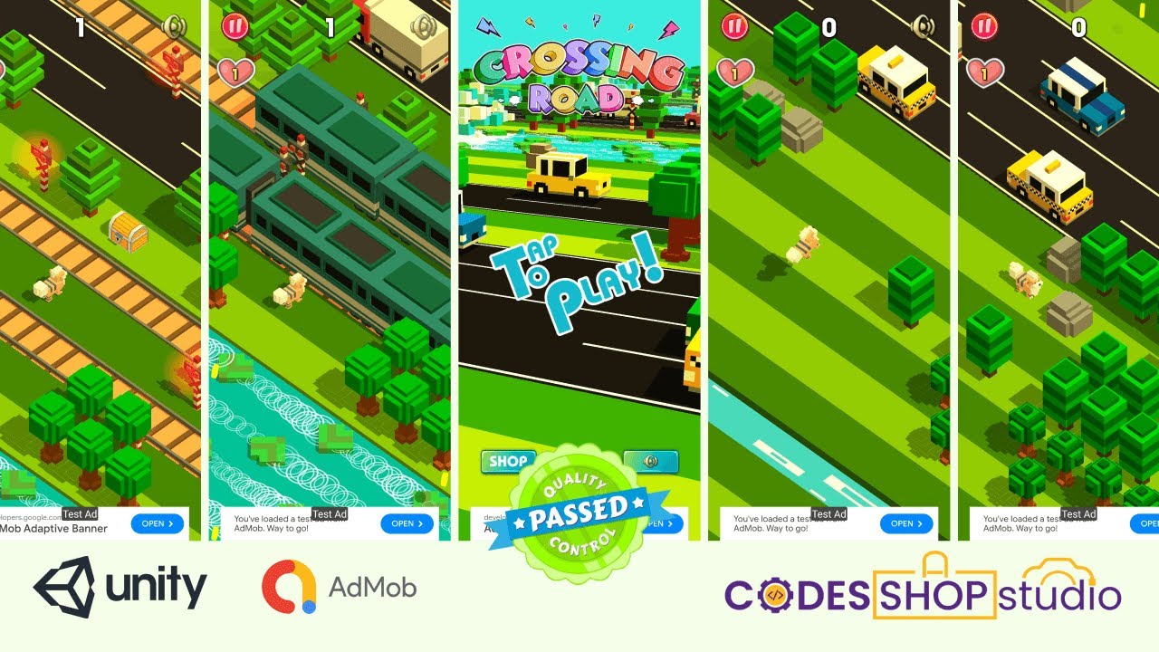 Poke Crossing | Road games | Crossing games | Unity source code | Unity games | - YouTube