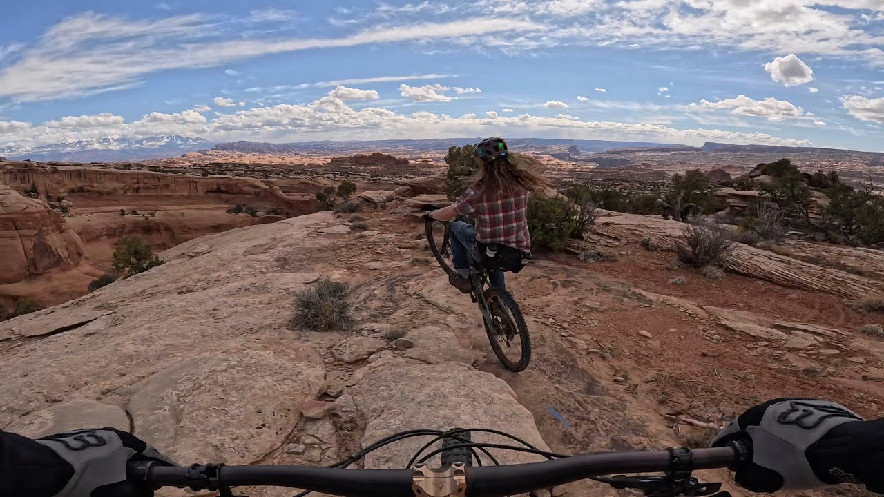 Going Down Moab’s Hardest Mountain Bike Trail Climb (GoldBar Rim) - YouTube