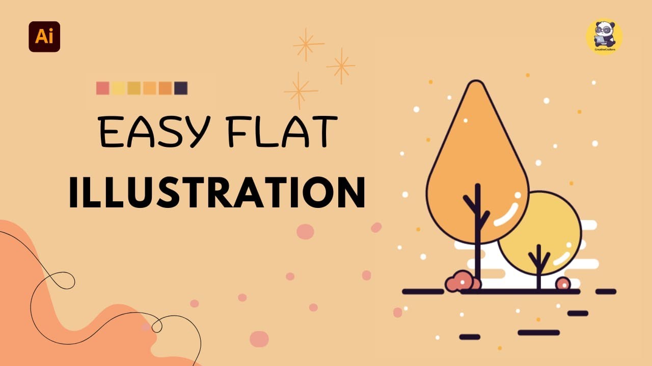 Easy Flat Illustration tutorial in Adobe Illustrator | adobe ...