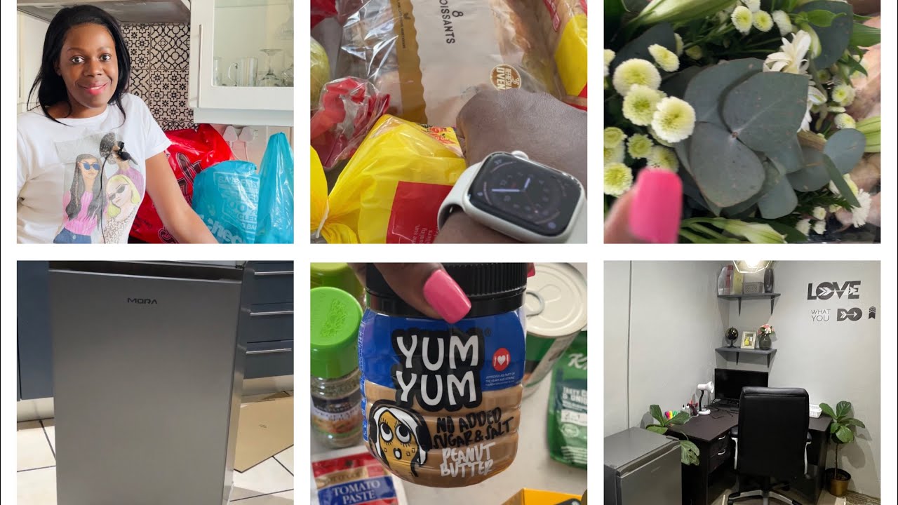 Checkers monthly grocery haul || unboxing bar fridge || cleaning ...