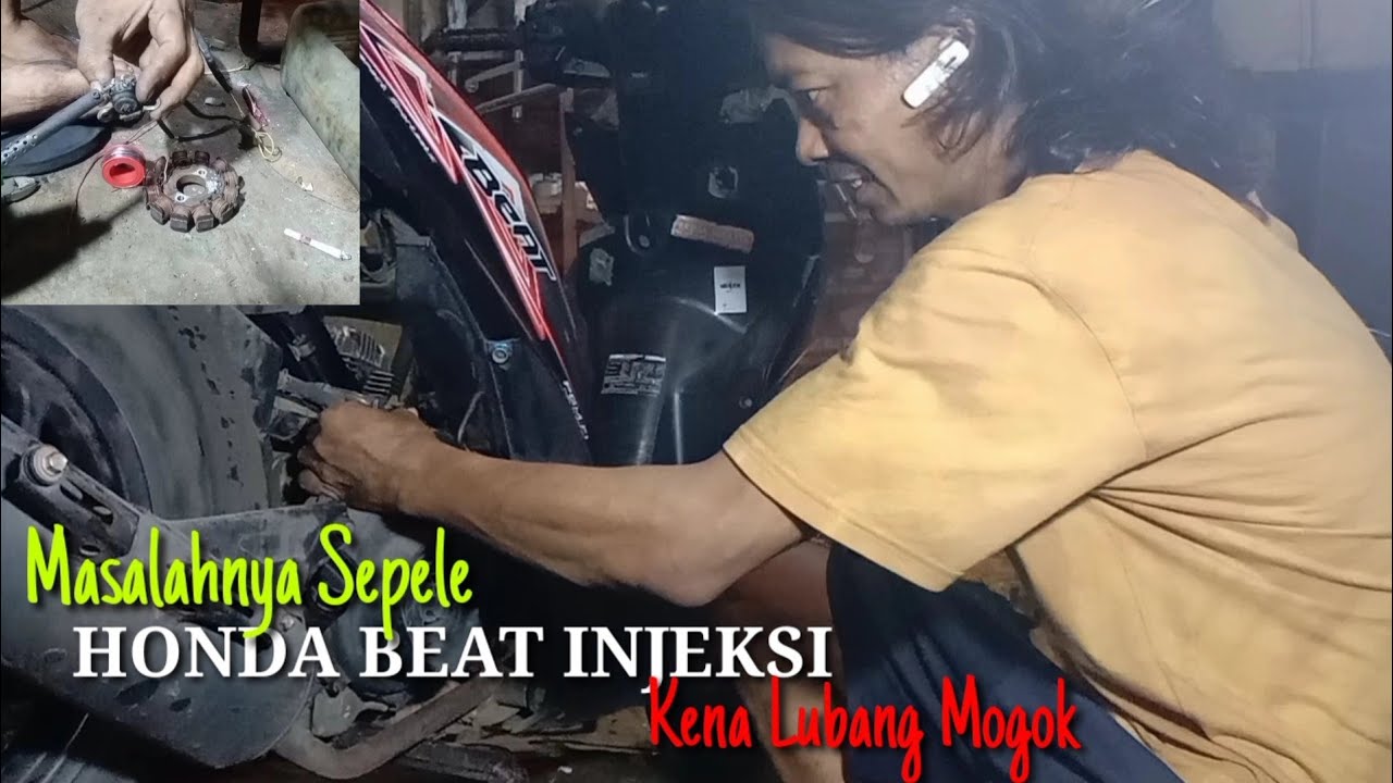 Honda Beat Fi Kena Lubang Mogok - YouTube