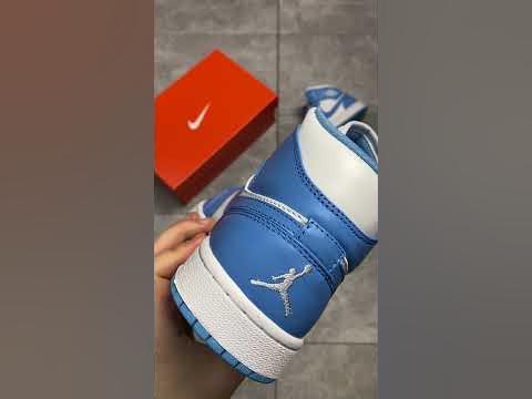 Женские кроссовки Nike Air Jordan 1 Mid Blue White джорданы высокие ...