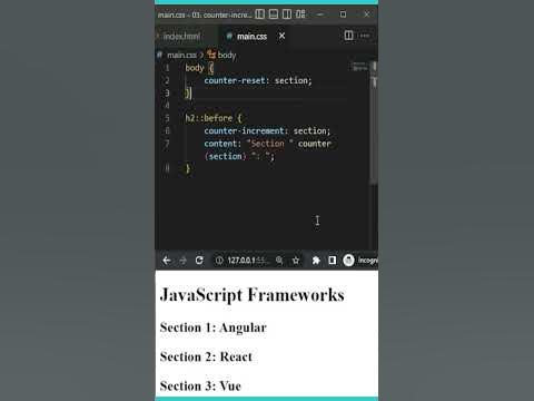 CSS Tip #3 - CSS Counter #shorts #css3 #frontenddeveloper - YouTube