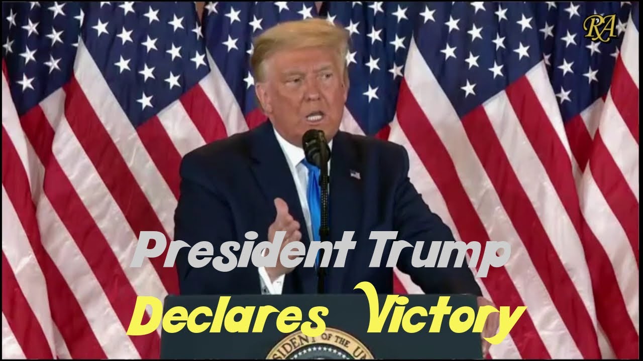 President Donald Trump Declares VICTORY as vote count continues - YouTube