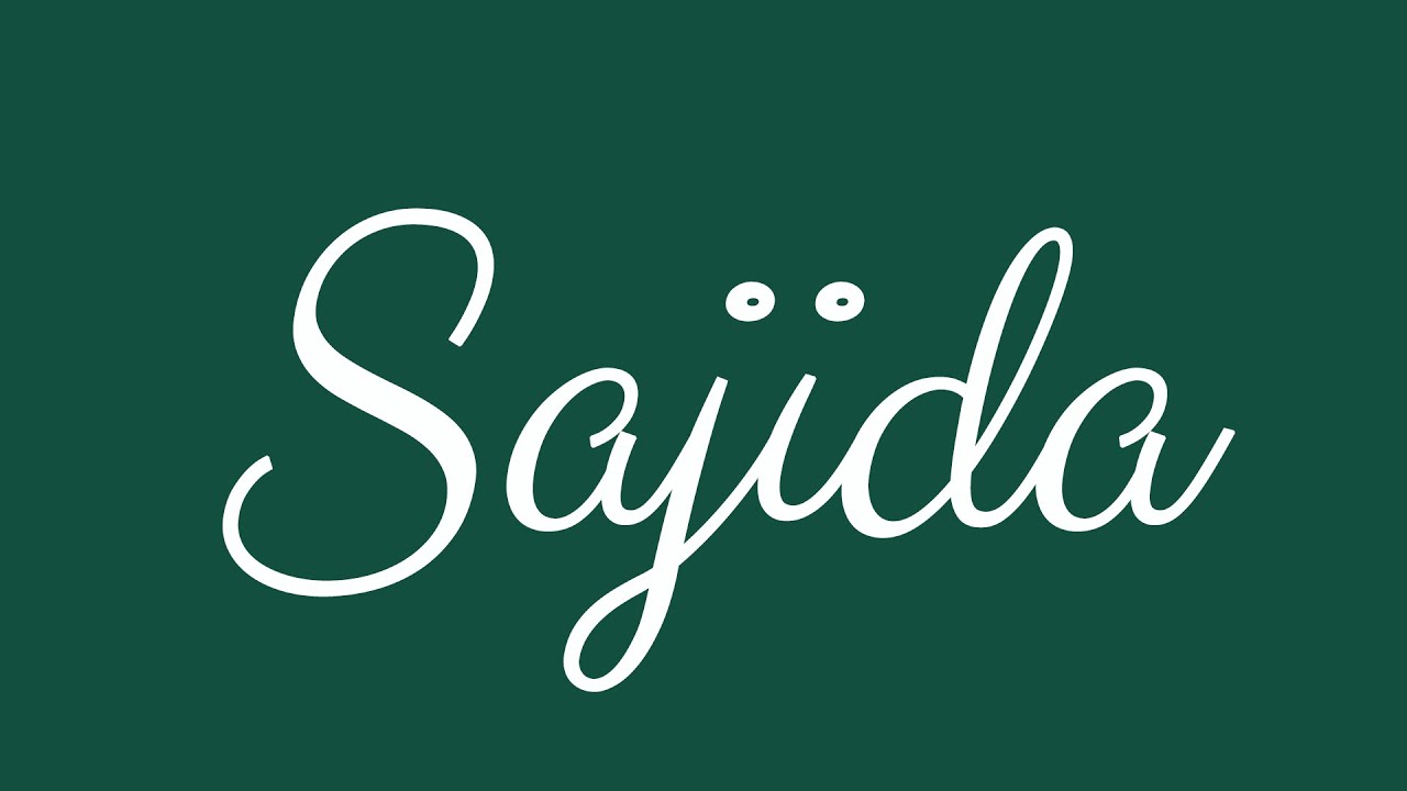 Learn how to Sign the Name Sajida Stylishly in Cursive Writing - YouTube