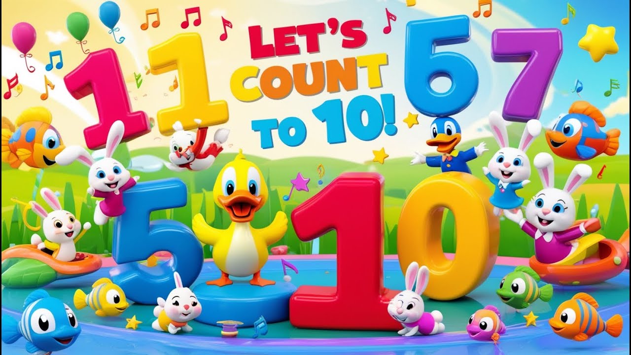Counting to 10 Song For kids | Learn To Count From 1-10 | Pre-K ...