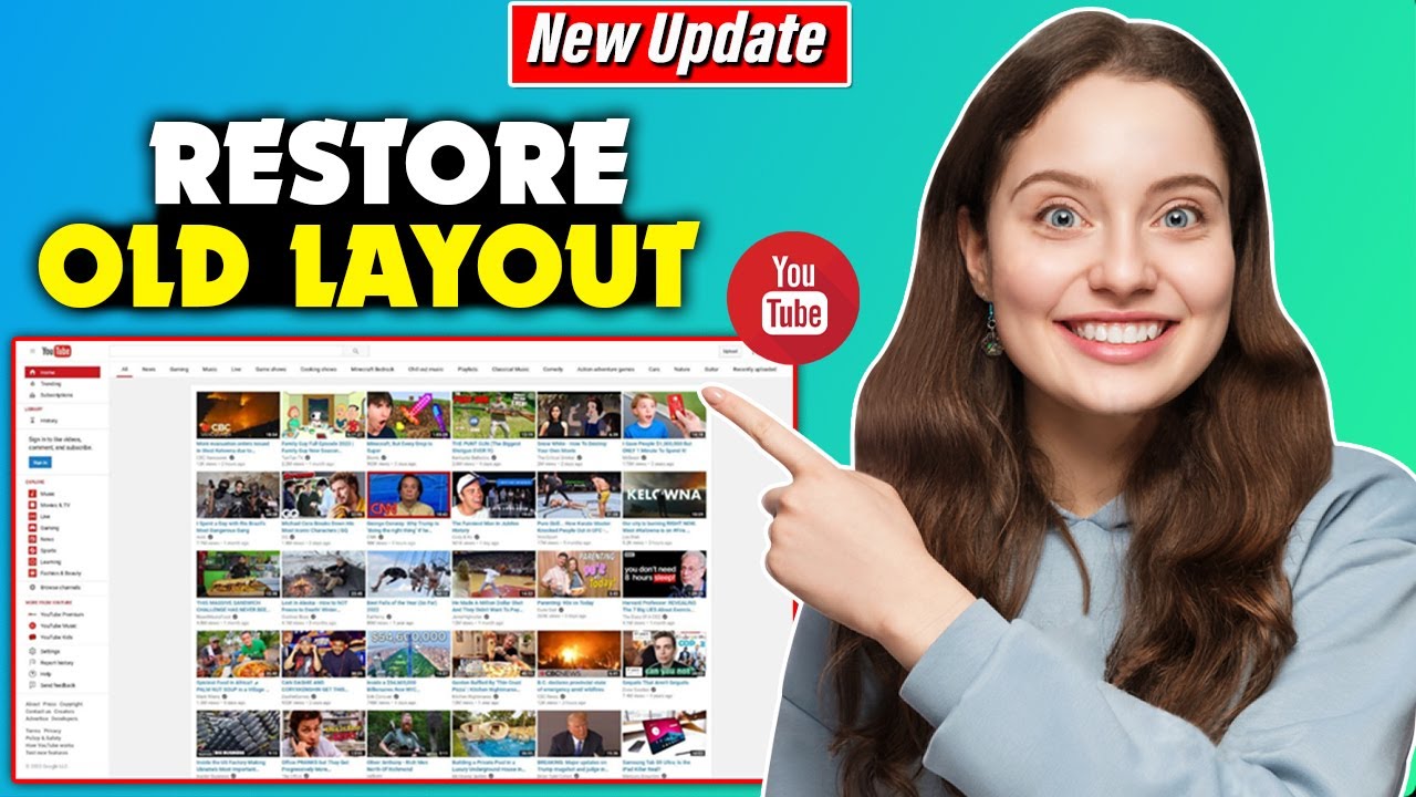 How to restore the old Youtube layout (New Update) - YouTube