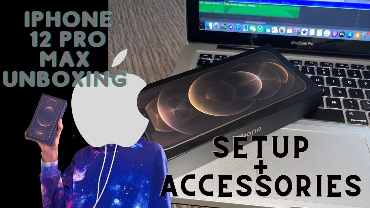 Iphone 12 Pro Max Gold Unboxing Setup Accessories Youtube