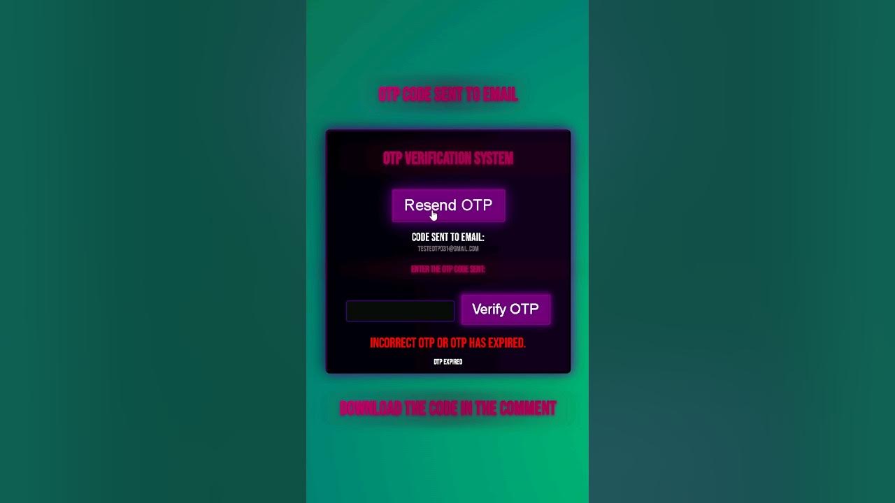 How to Send OTP via Email Using PHPMailer #htmlcssjavascript #webdevelopment #php #web # ...