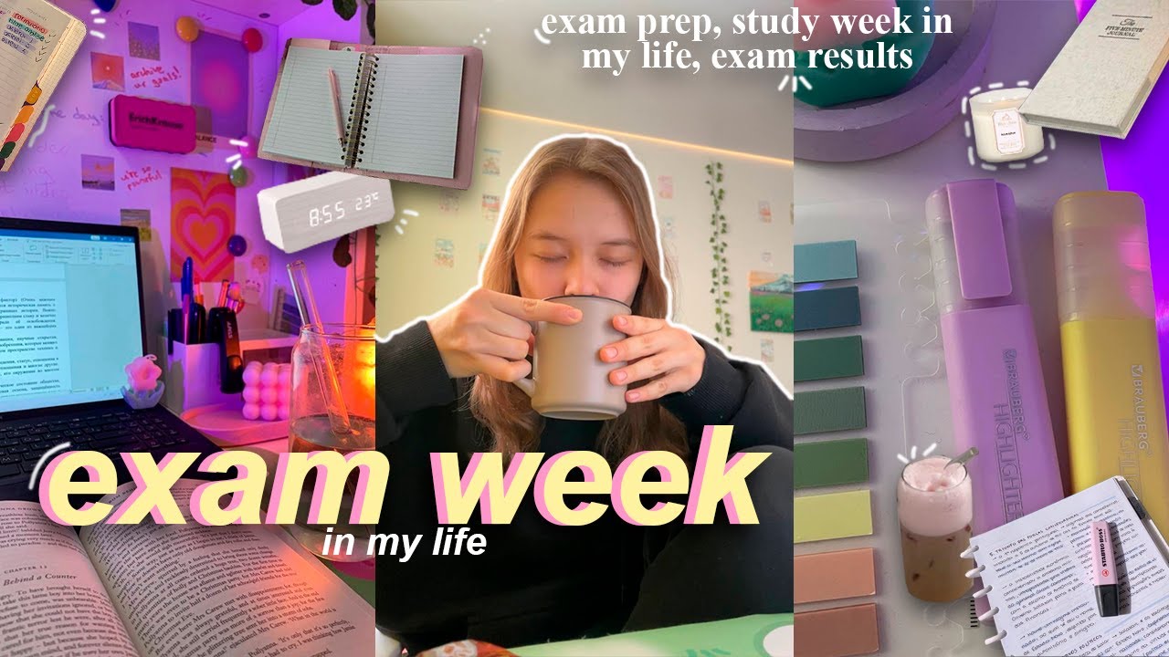 EXAM WEEK IN MY LIFE 🎀🌱 подготовка к сессии, учебные будни, мои ...