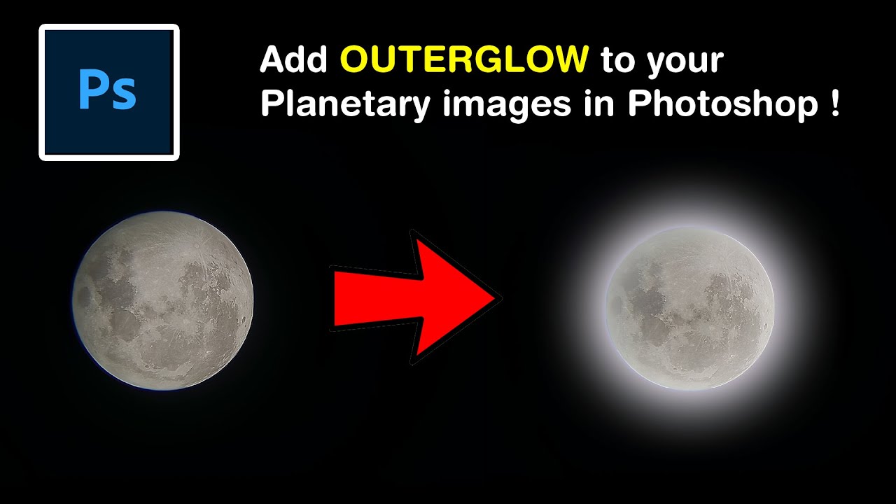 How to Make Moon and Planet Photos GLOW in Photoshop 🌟 - YouTube