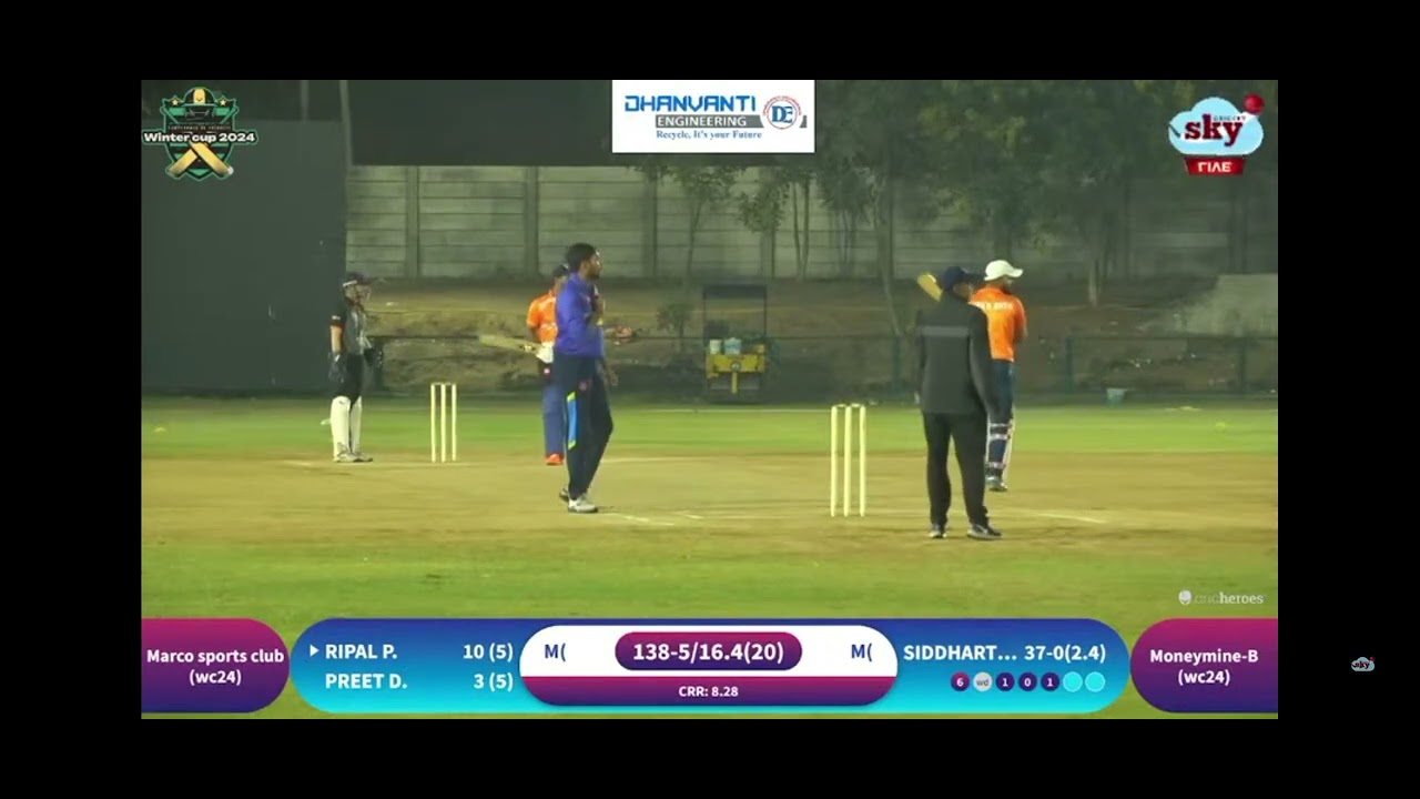 RIPAL PATEL IPL PLAYER Playing InT20 Match Live Cricket match today ...