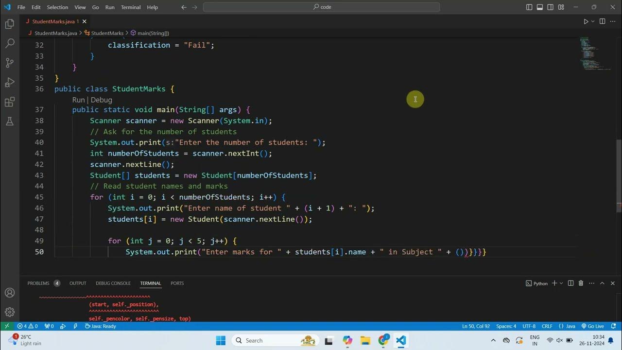 Java Project: Student Marksheet Preparation Made Easy - YouTube