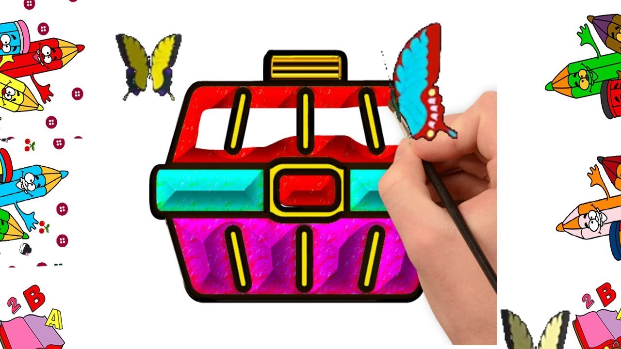 Learn Drawing for Kids, How to Color a Box | Coloring pages for kids ...