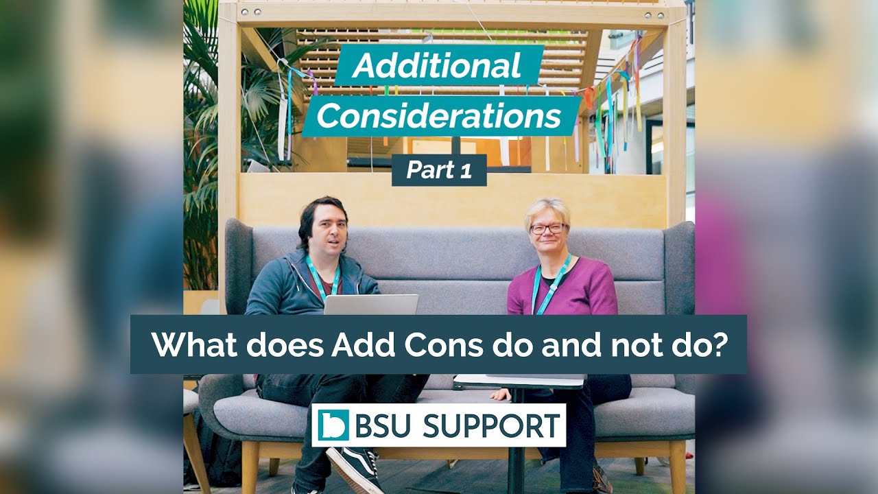 Additional Considerations Part 1 - YouTube