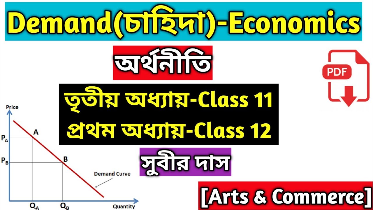 Demand(চাহিদা)Economics Class 11 & 12||3rd Chapter Class 11||1st ...