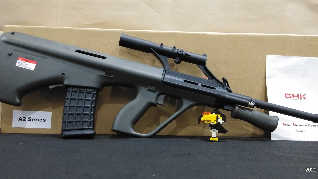 GHK AUG A2 Gas BlowBack Rifle - YouTube