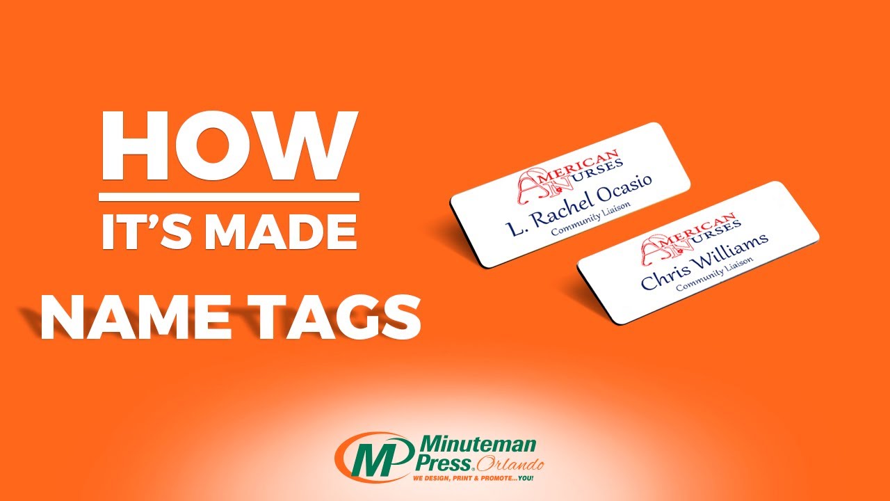 How it's Made: Name Tags | Minuteman Press Orlando - YouTube