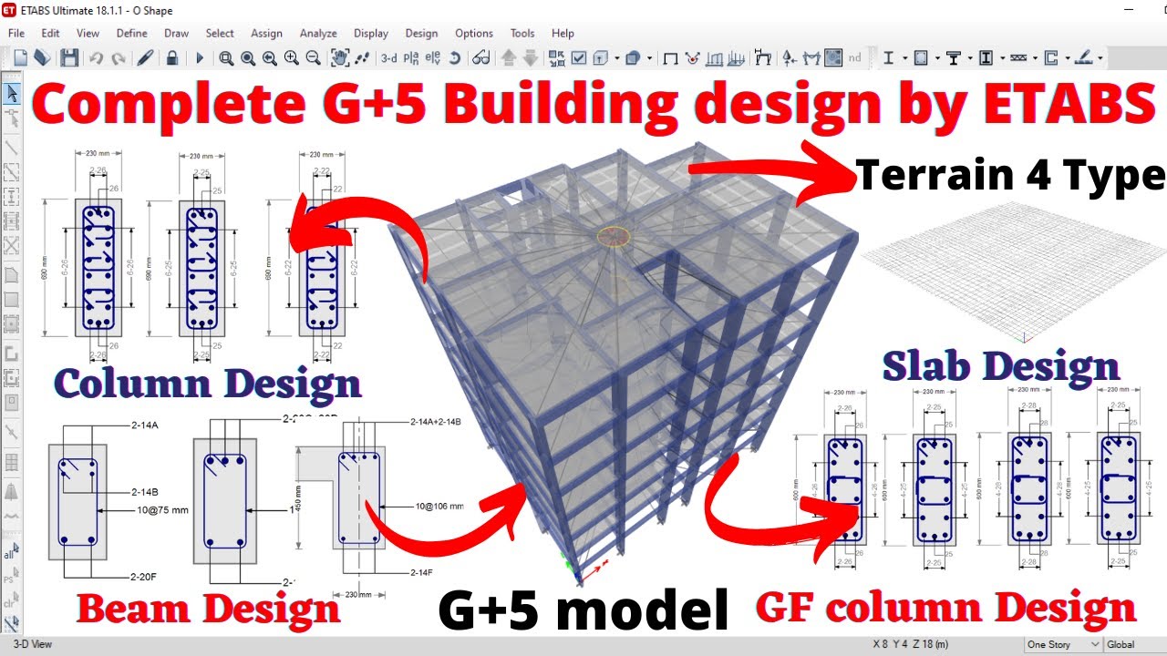 G+5 building design in terrain category 4 by using ETABS software ...