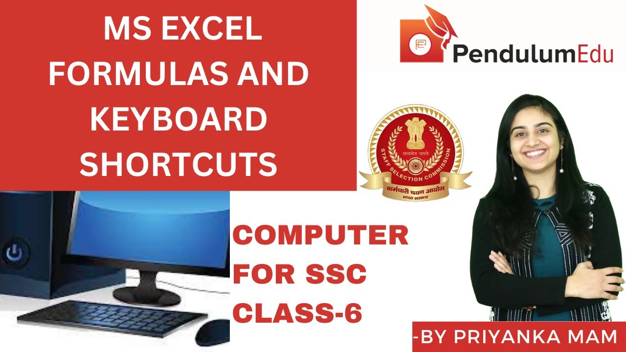 COMPUTER FOR SSC EXAMS | COMPUTER CLASS 6 -MS EXCEL Formulas and ...