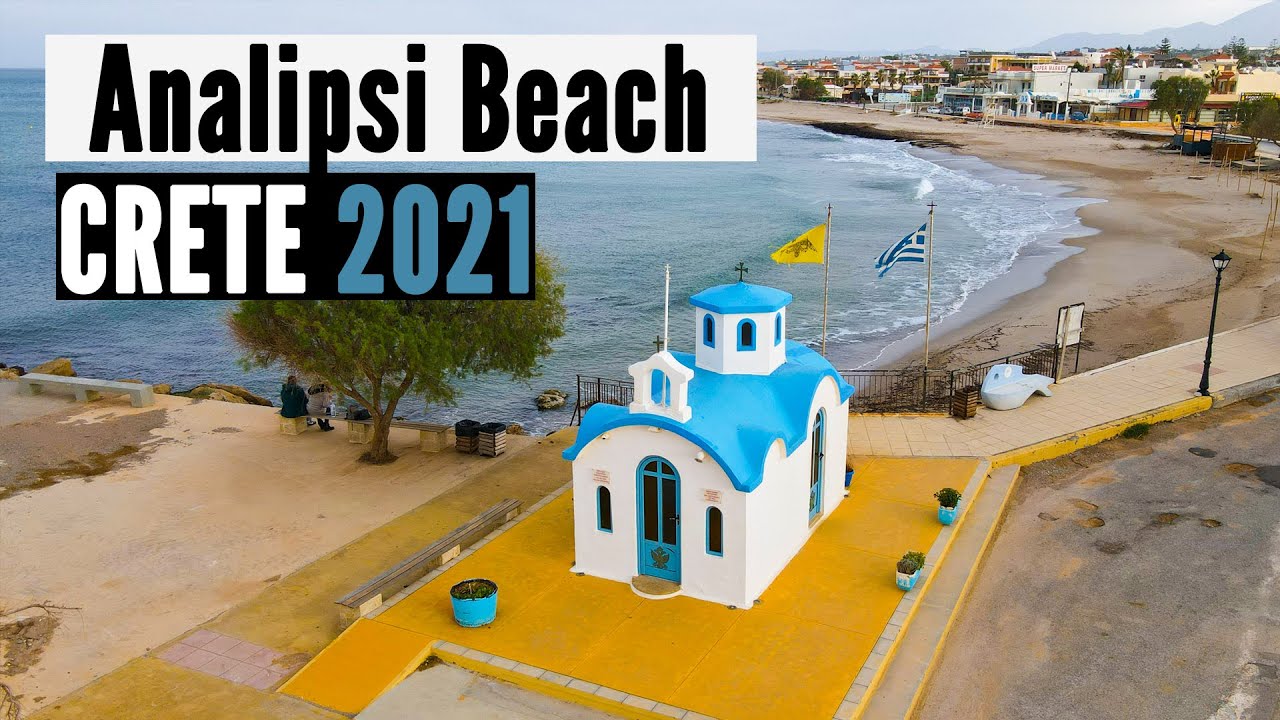 Analipsi Beach Crete Hersonissos, Drone, Relaxing Music, Guitar - YouTube