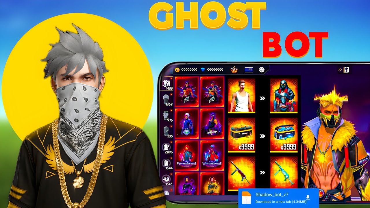 💥I Tried Ghost Bot Of Free Fire 😲Unlimited Diamonds☠️ !! Nalla arfan ...