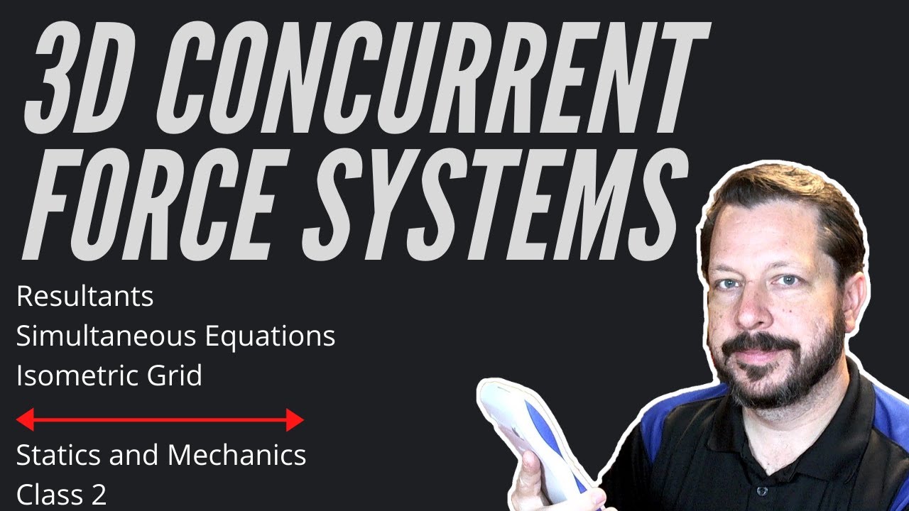 Statics and Mechanics of Materials | 3D Concurrent Forces | Class 2 ...