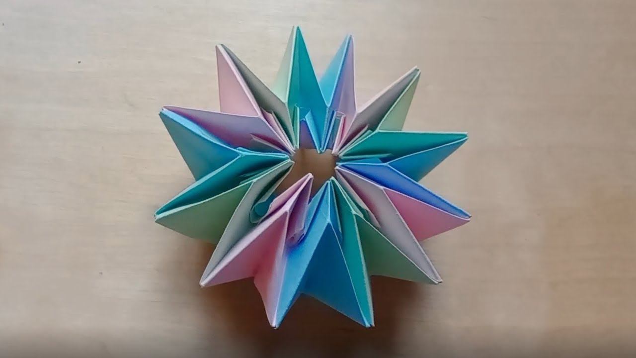 Origami: How to make a Rotating Star (Étoile tournante) - YouTube