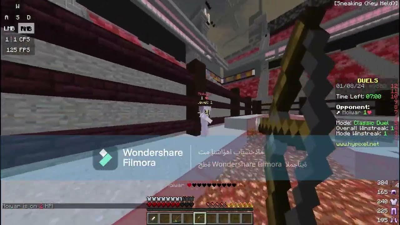 جيم بلاي 1vs1 هايبكسل 1.8.9/game play 1vs1 hypixel 1.8.9 - YouTube