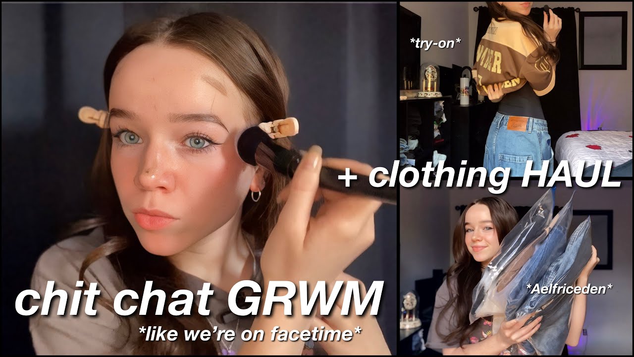 GRWM + Clothing HAUL 🫧💌💫 - YouTube