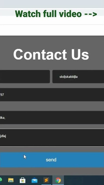 Contact Us page in HTML, CSS - YouTube