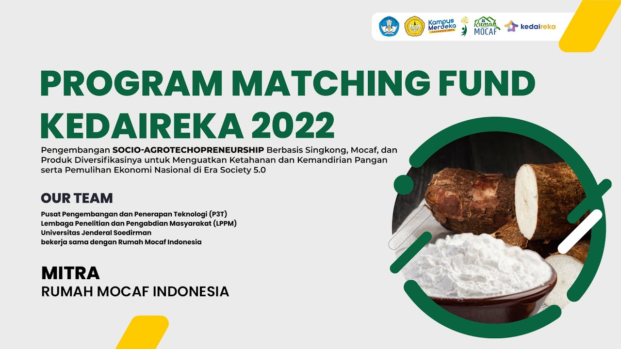 Hasil Kegiatan Program Matching Fund Kedaireka 2022 - YouTube