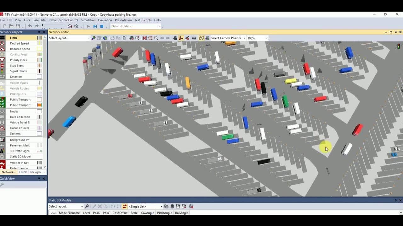 3D visualization of parking terminal model in traffic microsimulation ...