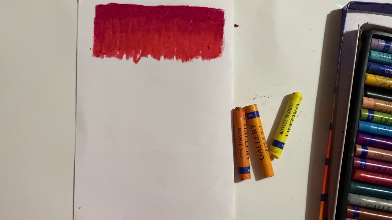 Preparing oil pastel mono print - YouTube