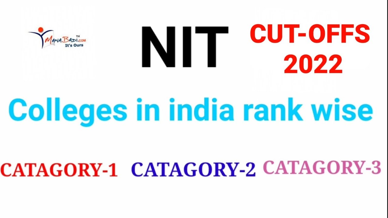 ALL NIT CUTOFFS | CATEGORY 1 CATEGORY 2 CATEGORY 3 NITS - YouTube
