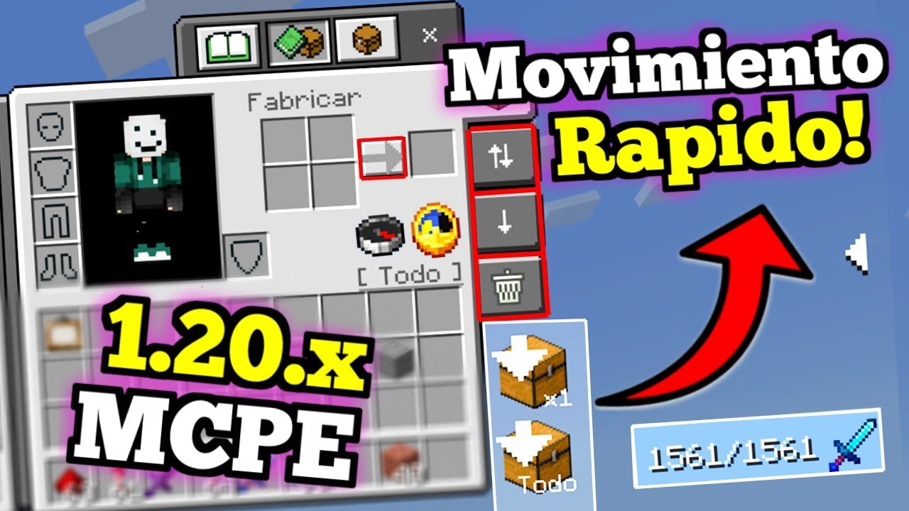 🟢 Textura Util para MCPE 1.21.X | Saqueo Rapido y mas Botones Utiles ...