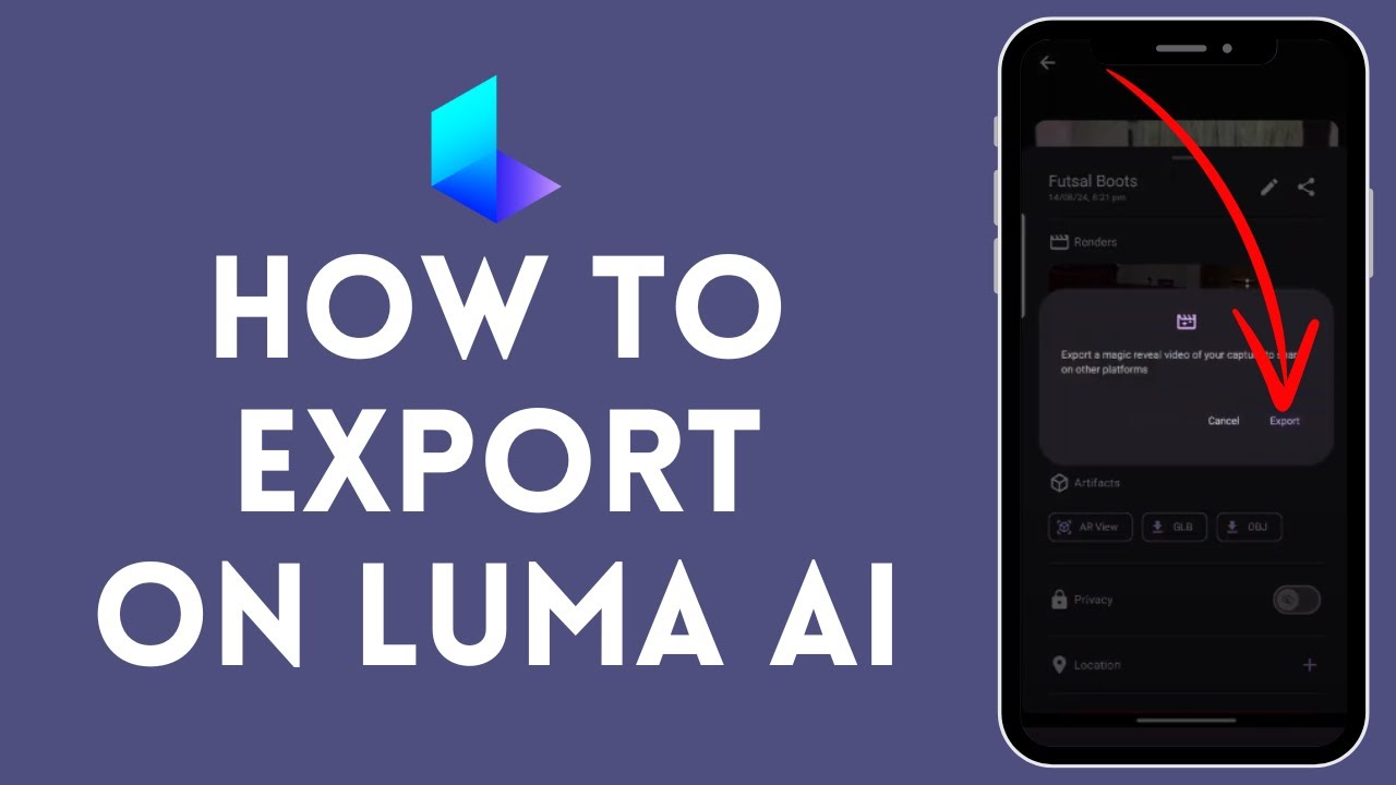 How to Export on Luma AI (2024) | Luma AI Tutorial - YouTube