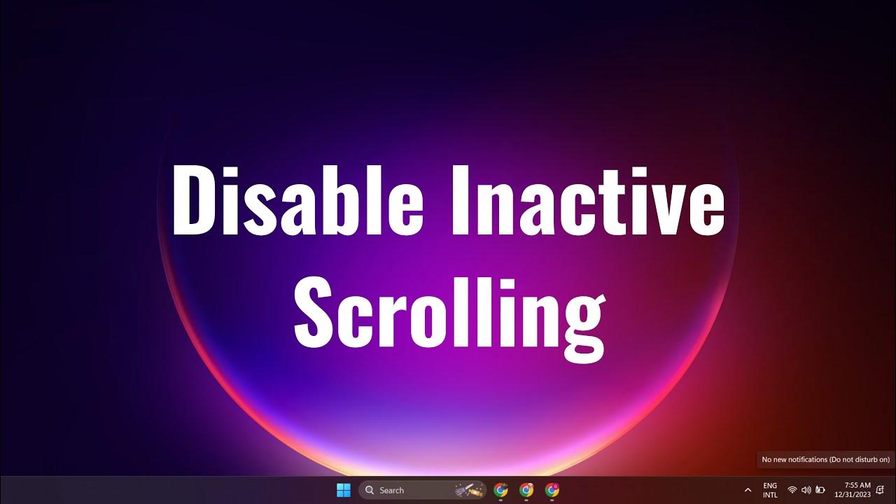 How to Disable Inactive Scrolling in Windows 10 Tutorial - YouTube
