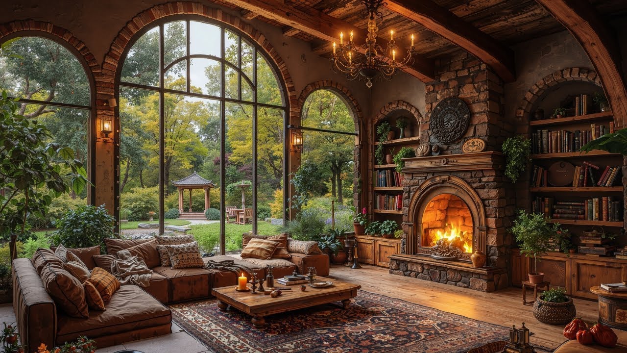 Calm Spring Jazz Music 🌸☕ | Relaxing Café Ambience with Forest Sounds ...