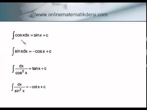 1-İntegral Kuralları