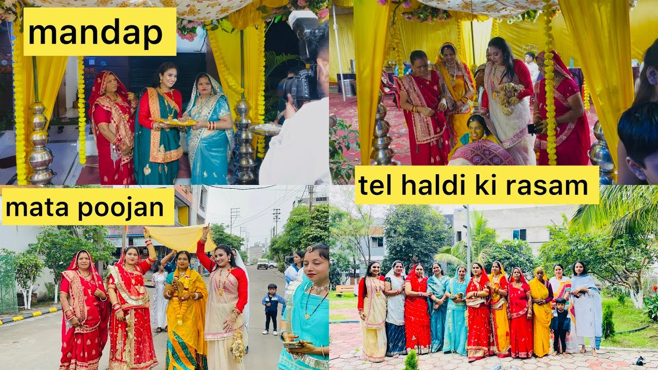“Sasural Ki Shaadi Mein Gayi 👰 | Mata Poojan & Mandap Setup Vlog 💐 ...