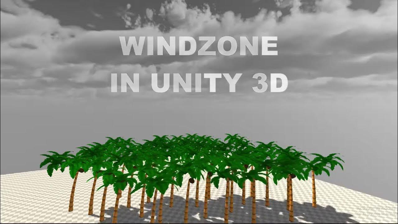 Wind Zone in unity | Bend trees using wind zone in unity | How to add trees on terrain - YouTube