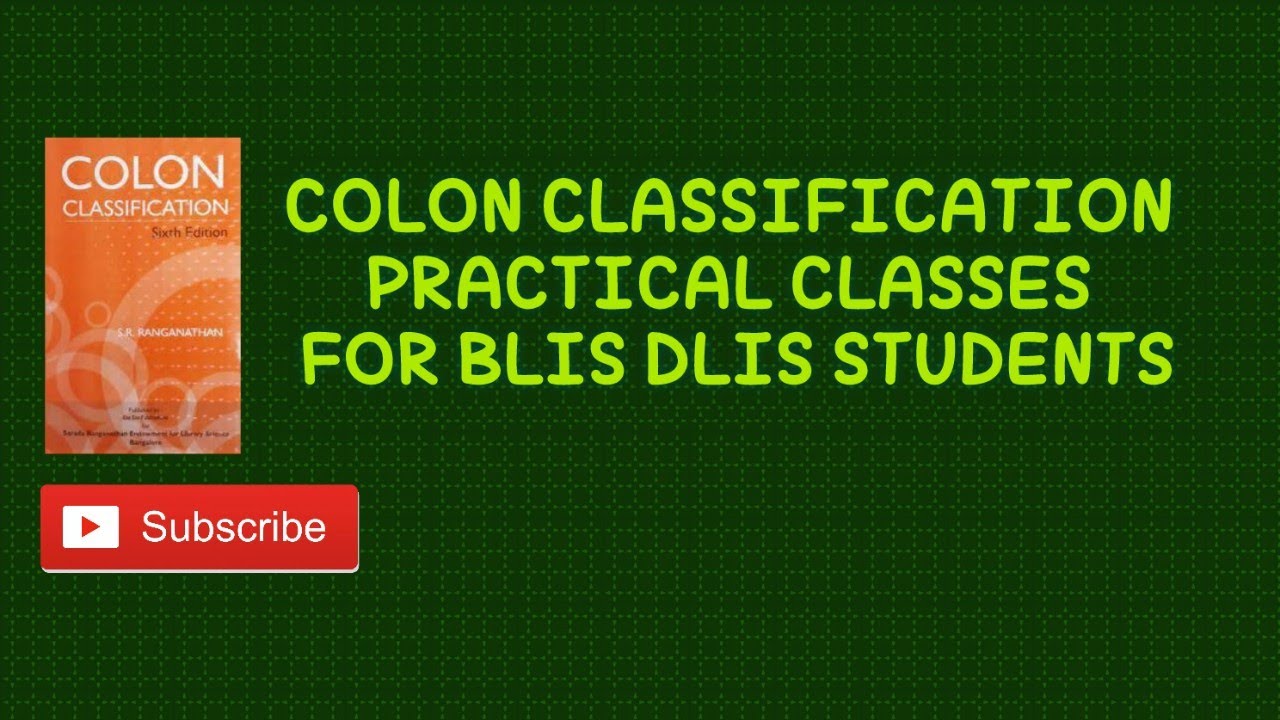 Colon classification part 8 - YouTube
