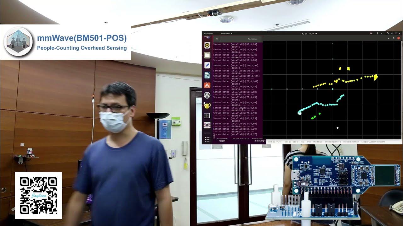 mmWave BM501-POS People Counting Overhead Sensing demo - YouTube