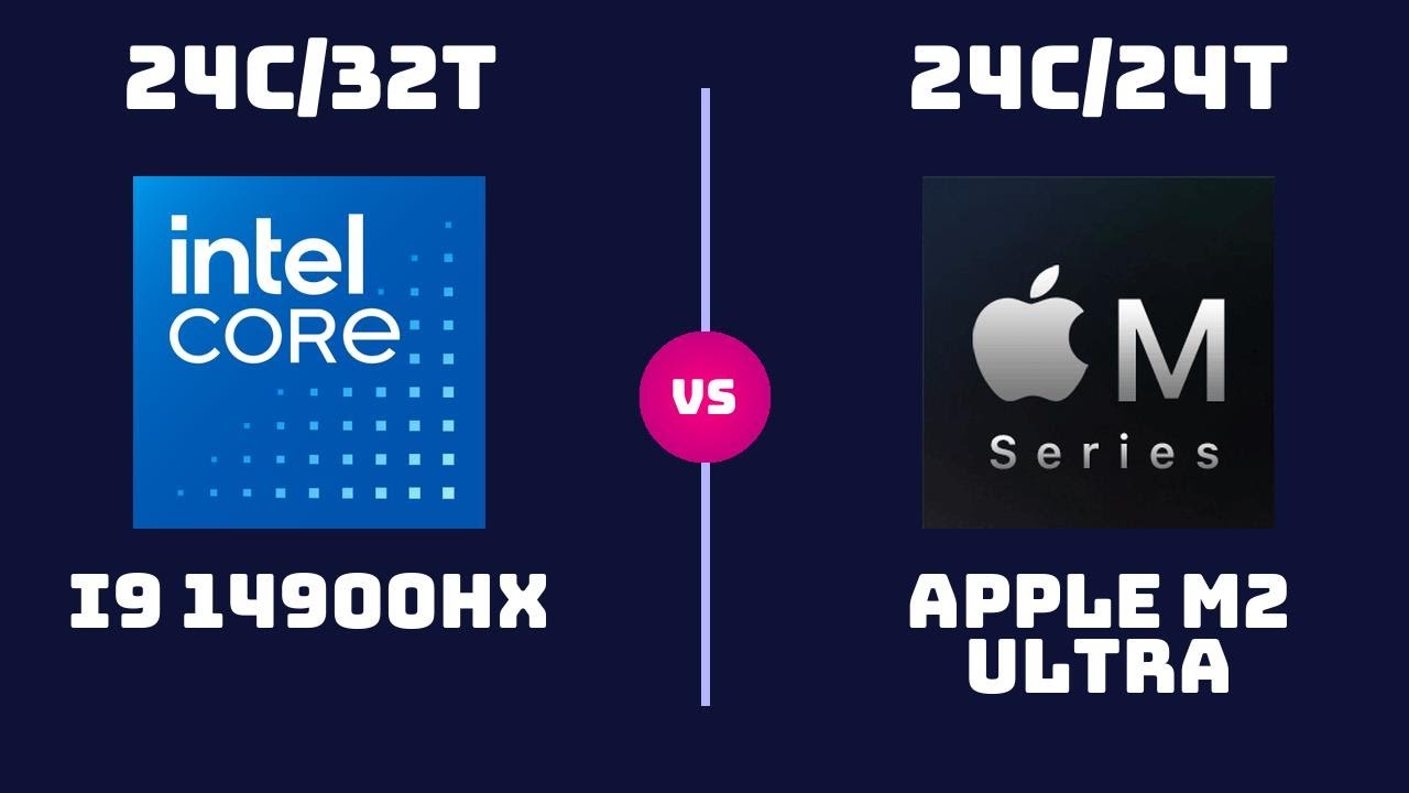 Intel Core i9 14900HX vs Apple M2 Ultra – CPU Comparison | 24 Core ...