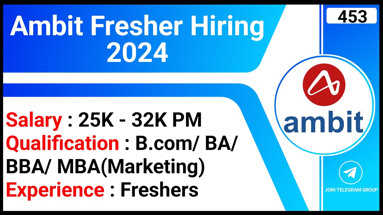 Ambit Fresher Hiring 2024 | Pune Jobs | Market Research Associate Jobs ...