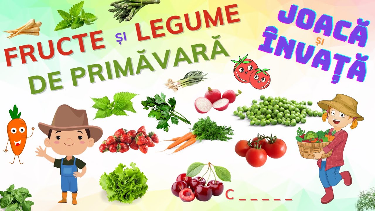 JOC - Fructe și legume de primavara - Invata prin joaca - YouTube